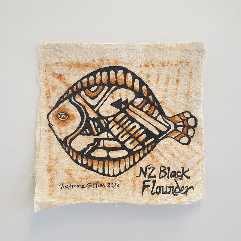 NZ Black Flounder study, 2023 – Masterworks Gallery NZ